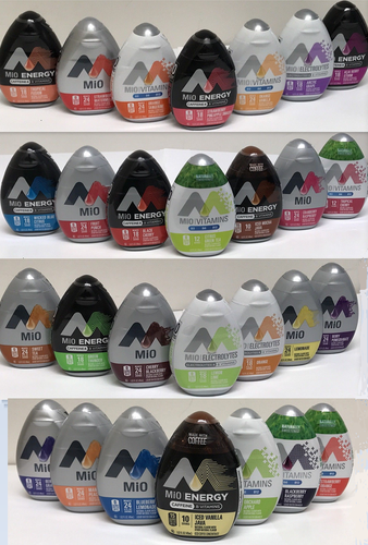 LOT OF 16 All Different MIO Liquid Flavors Water Enhancer Variety (1.62 ...