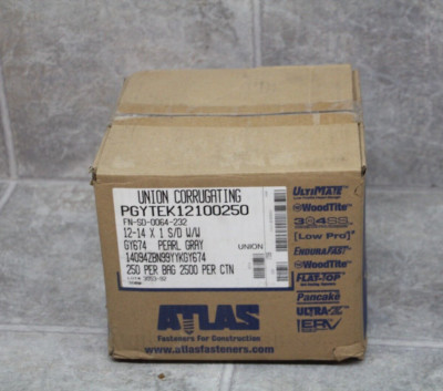 Atlas Fasteners 12-14 X 1 S/D W/W GY+85 Pearl Gray 2500 Count | eBay