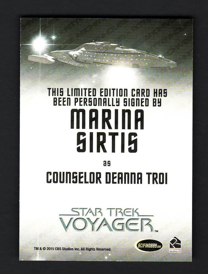 STAR TREK VOYAGER HEROES AND VILLIANS AUTOGRAPH CARD MARINA SIRTIS ...