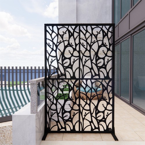 Metal Panels Decorative Divider Wind Outdoor Garden Privacy Dividers ...