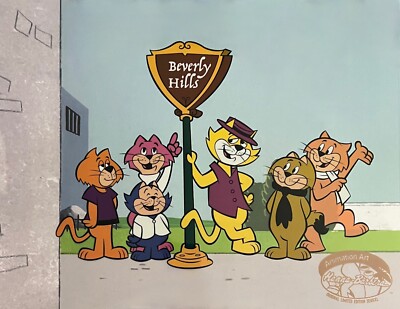 TOP CAT Beverly Hills Sericel Cartoon Animation Art Cel 11" x 14" Hanna ...