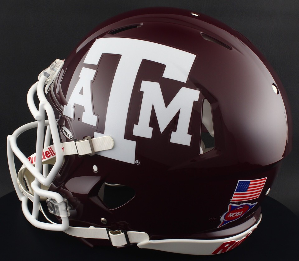 TEXAS A&M AGGIES NCAA Riddell Speed Full Size AUTHENTIC Football Helmet ...