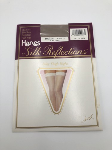 Hanes Silk Reflections Silky Thigh Highs Sandalfoot Pantyhose 720 Size ...