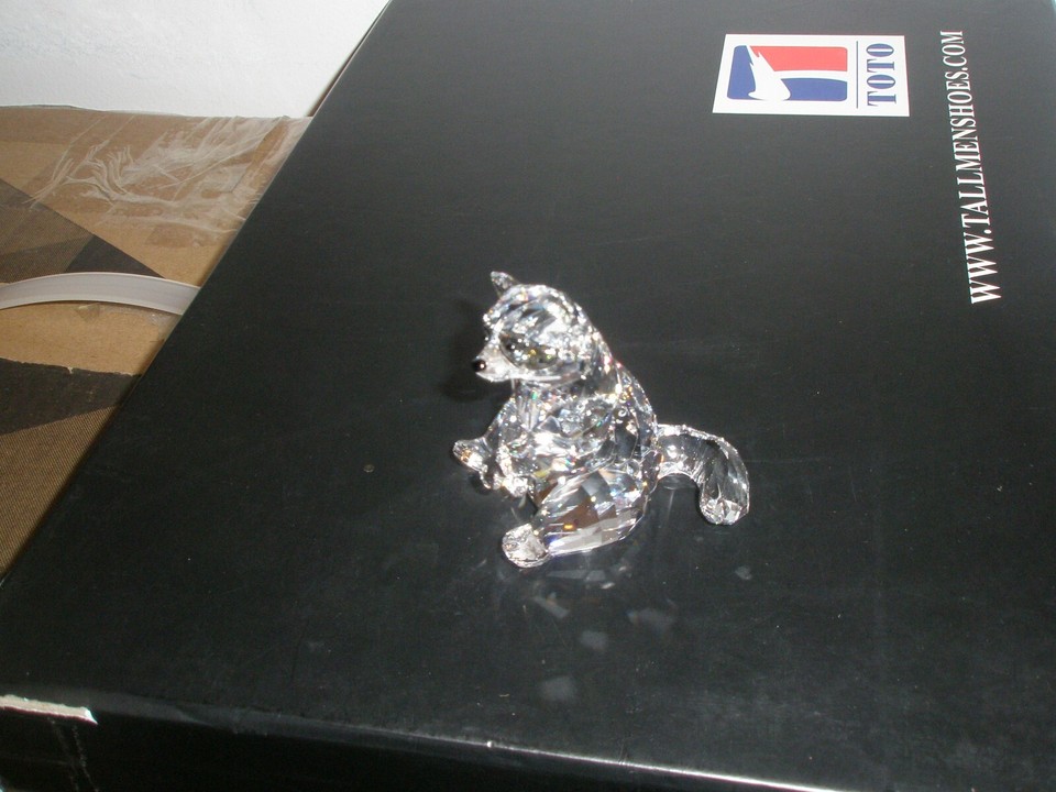 Swarovski Crystal Figurines Raccoon. Brand New In Original Box. | eBay