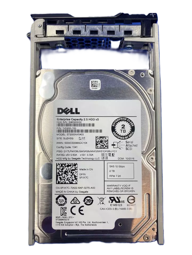 FVX7C 0FVX7C Dell ST2000NX0433 2TB 7.2K RPM 12Gb/s 2.5"SAS SERVER HDD ...