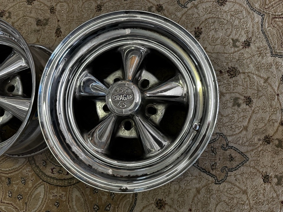 Pair 90s Cragar SS Wheels 14x7 Standard Uni Lug Wheels Chevy Ford Mopar ...