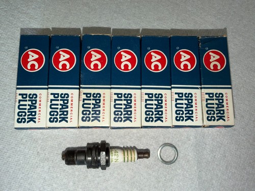(Lot of 7 Spark Plugs) NOS C42N AC Green Ring Commercial Spark Plugs | eBay