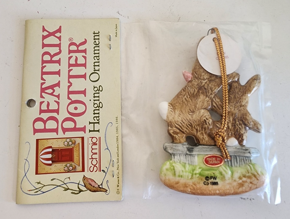 Schmid Beatrix Potter FIERCE BAD RABBIT Ornament Made in Japan Rare NEW ...