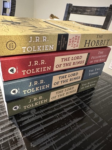 The Hobbit & The Lord of The Rings J.R.R. Tolkien 4-Book Paperback Set ...