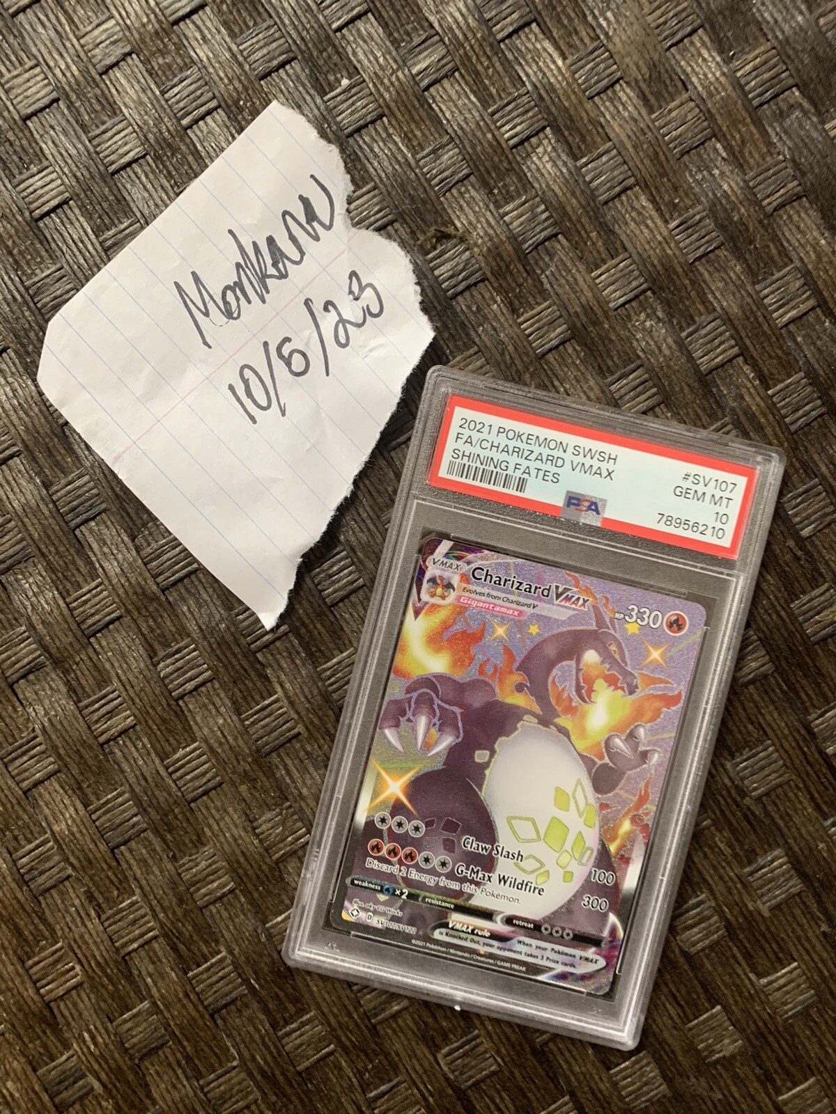 Shining Fates Charizard Shiny Full Art VMAX SV107 PSA 10 Gem Mint 2021 ...