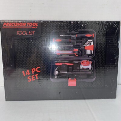 Precision Tool Max Kit: 14p Hammer Tape Measure Hex Wrenches ...