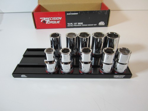 New Mac Tools SVM106BRPT 10-peice 6-point 1/2" Drive Metric Socket Set **i11** | eBay