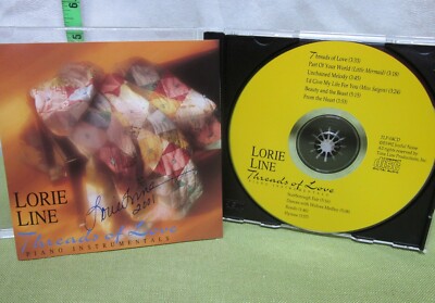 LORIE LINE autograph Threads of Love piano instrumentals CD hand-signed ...