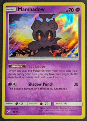 Marshadow Holo NM 45/73 Shining Legends Pokemon Card | eBay