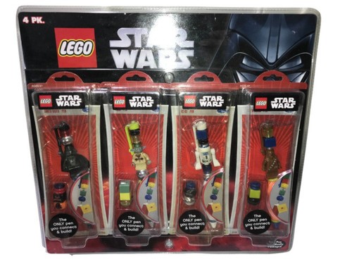 Lego Star Wars Connect & Build 4 Pen Piece Set 2006 NIP 145045 ...