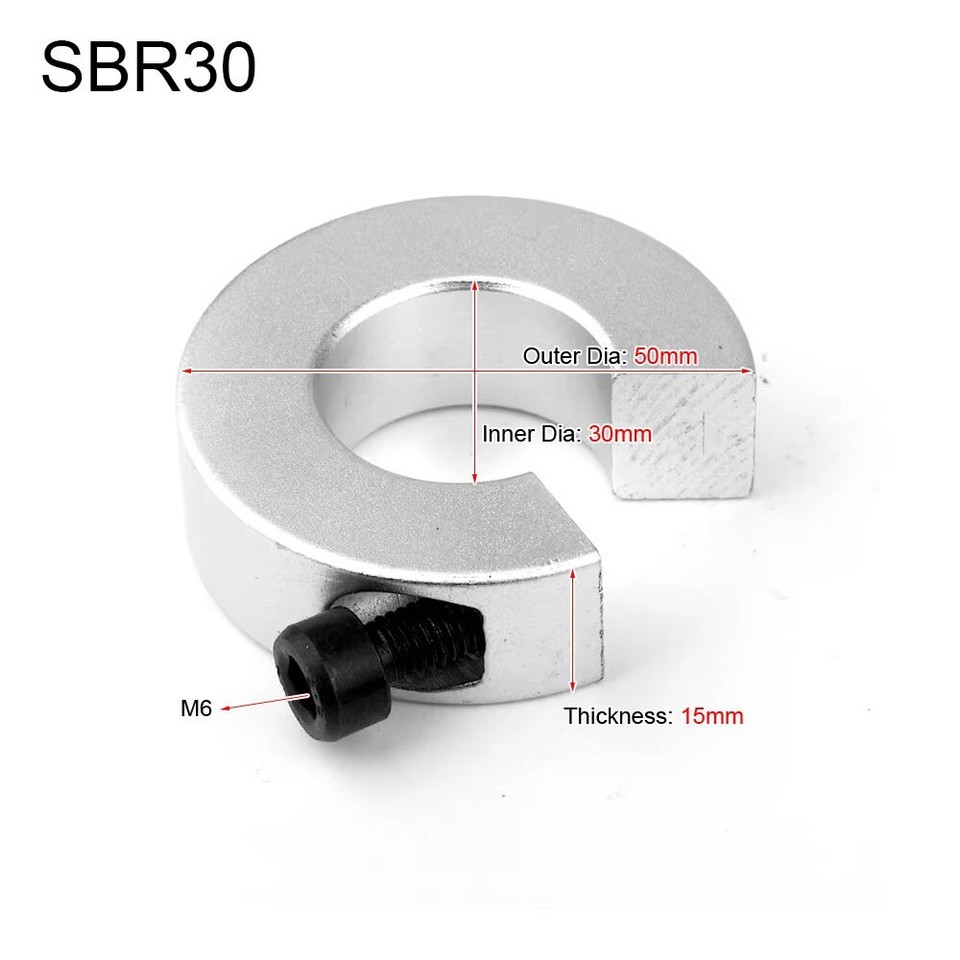 1Pcs SBR16/20/25/30/35/40 Fixed Locking Limit Ring CNC Parts Tool ...
