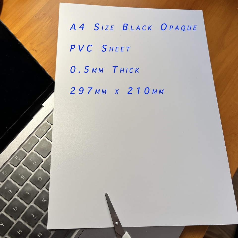 White Opaque Rigid PVC Sheets 0.5mm Thick Plastic Sign Display DIY A4 ...