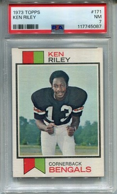 1973 Topps #171 Ken Riley Rookie PSA 7 NM Cincinnati Bengals | eBay