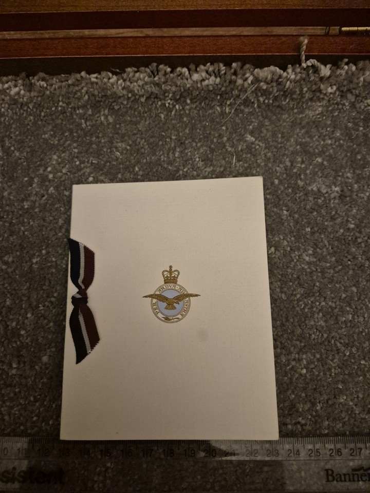 Rare Vintage Raf Ruislip Christmas Card Handwritten Officers Mess Air ...