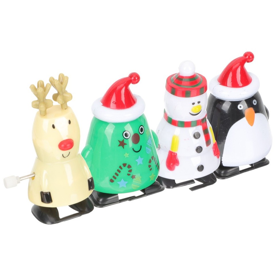 4Pcs Funny Wind Up Toys Christmas Themed Wind-up Toys Xmas Party Prank ...