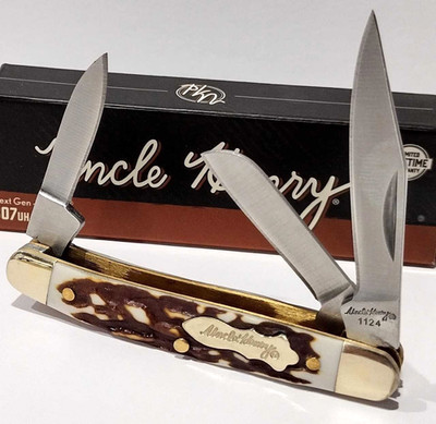 Schrade Old Timer Uncle Henry Nex Gen Staglon Junior Stockman Pocket ...