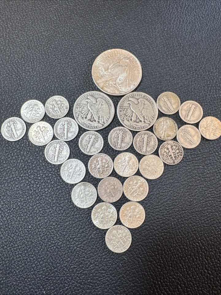 90% Junk Silver 4.50 Face, Peace Dollar, Walking Liberty, Roosevelt ...