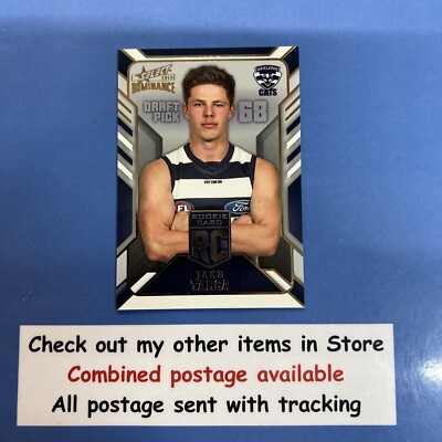 2019 Afl Select Dominance Draft Pick RC68 Jake Tarca Geelong Cats #025/ ...