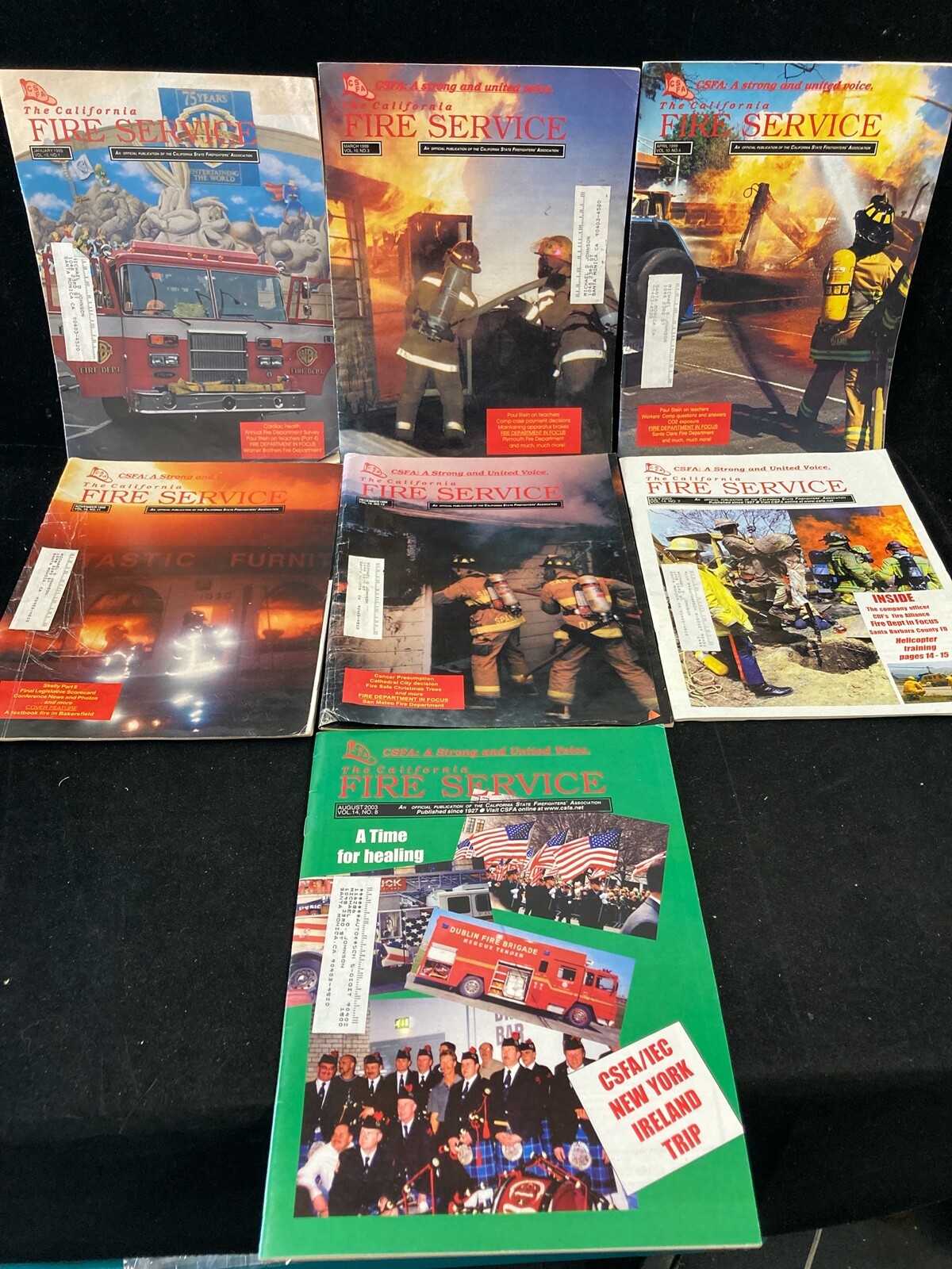 THE CALIFORNIA FIRE SERVICE MAGAZINE, CSFA, LOT OF 7, 1999-2003 | eBay