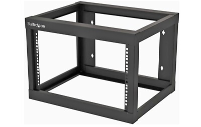 New StarTech RK619WALLO 6U Open Frame 2 Post Black Wall-Mount Steel ...