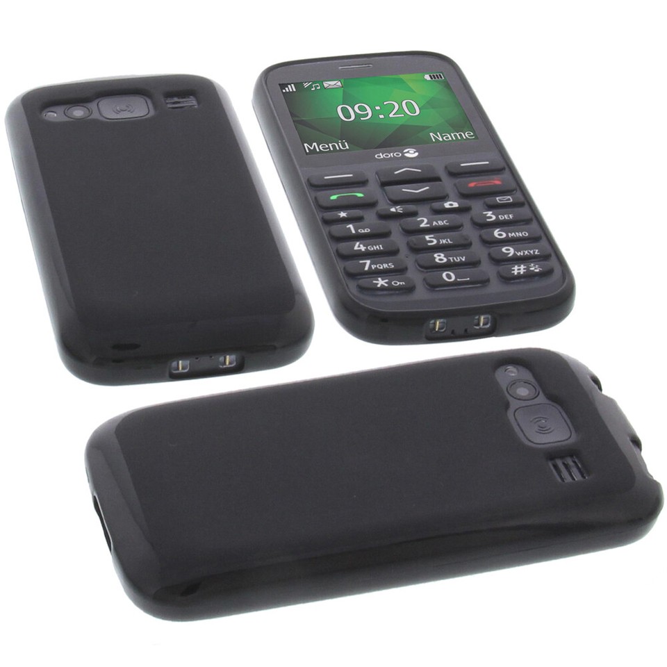 Case with phone chain for Doro 1370 shoulder bag bag band cord gray ...