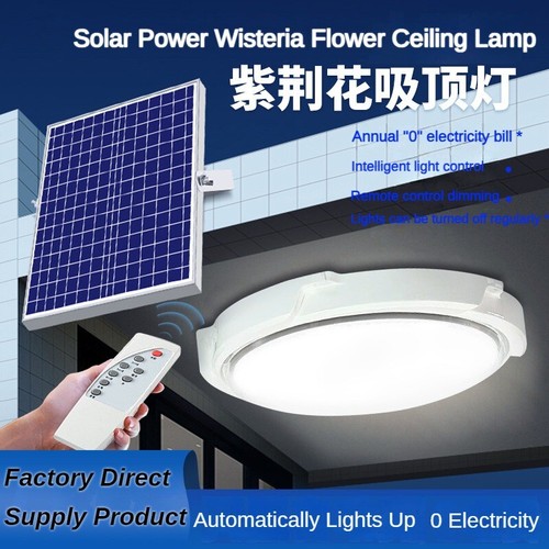 300W LED Solar Ceiling Light Super Bright Pendant Light Out/Indoor ...