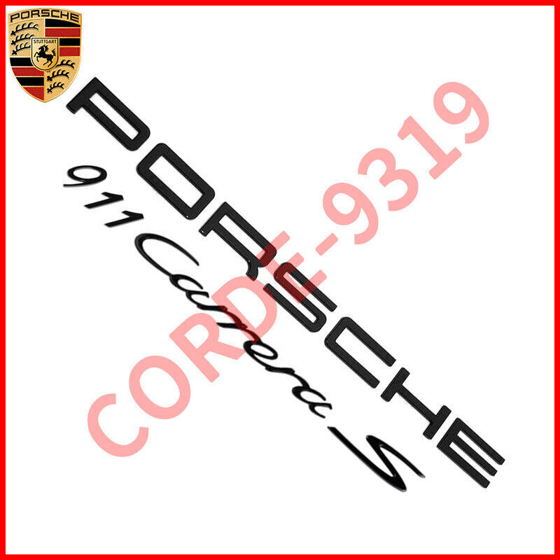 4PCS Gloss Black Porsche 911 Carrera S Letters Rear Badge Emblem Deck ...