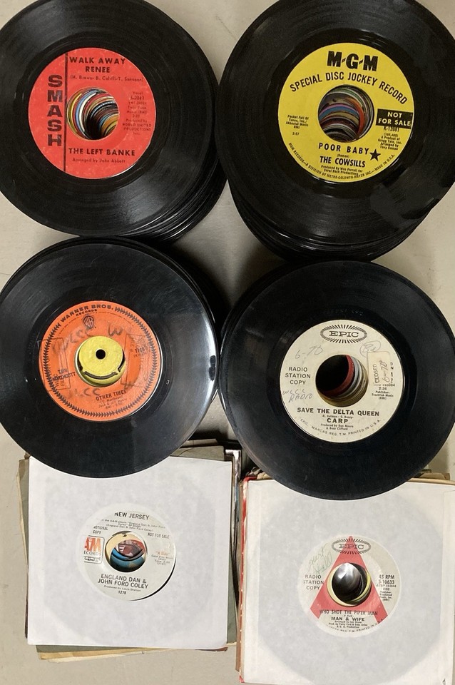 Huge lot 450+ 45 rpm records SOUL R&B ROCK POP Many Promos 50s 60s 70s ...