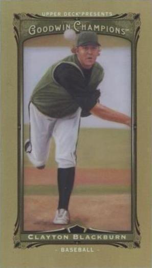 2013 Upper Deck Goodwin Champions - Clayton Blackburn #221 Mini Gold ...