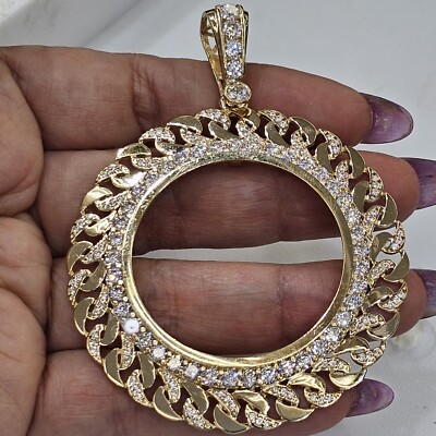 14k solid gold 50 pesos centenario Coin Bezel Frame pendant Heavy | eBay