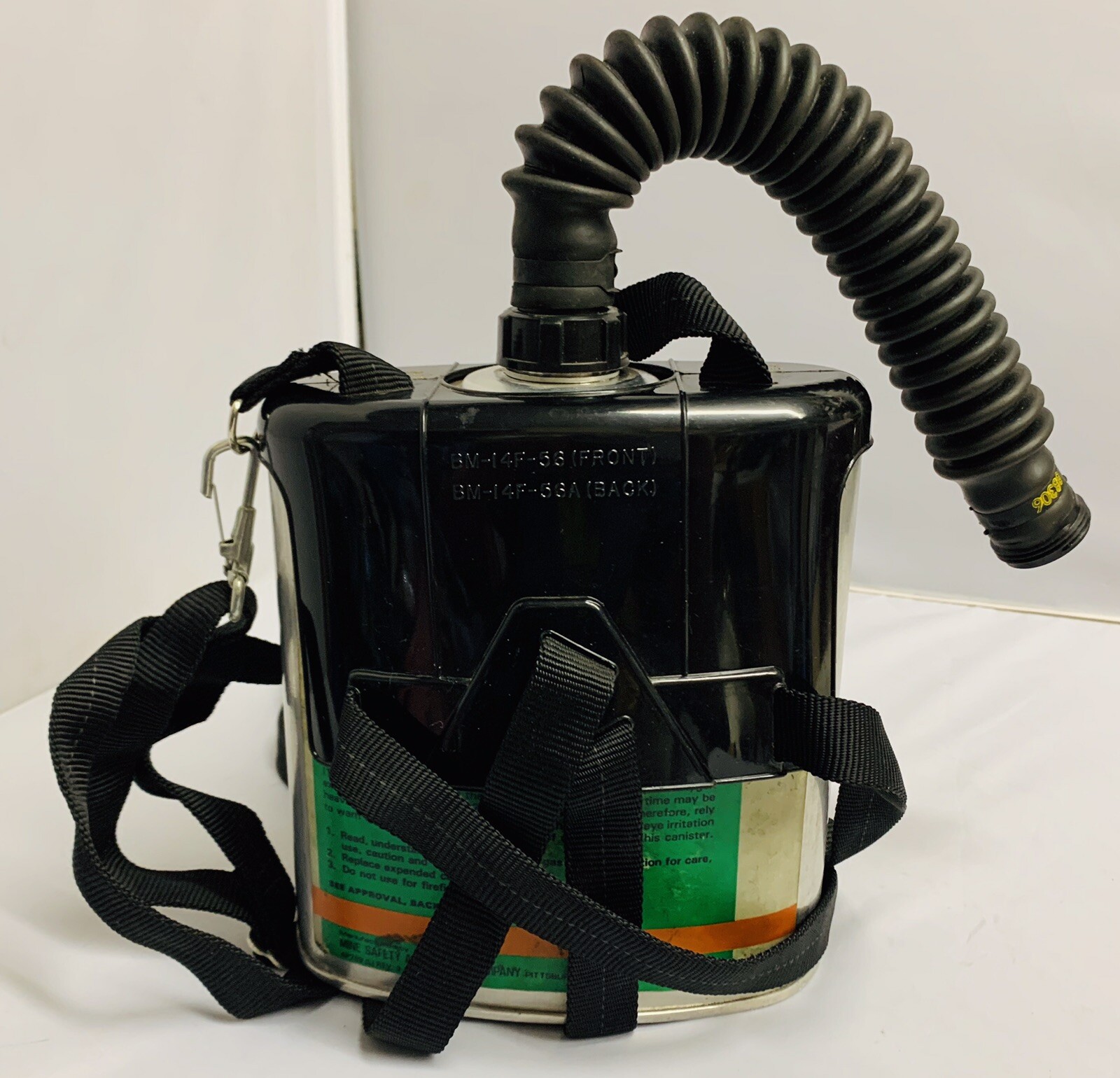 MSA Gas Mask Canister Type Full Face & Canister & Case | eBay
