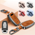 Aluminum Alloy Leather Car Key Case Cover For Audi RS4 RS5 S3 Q5 Q7 TT ...