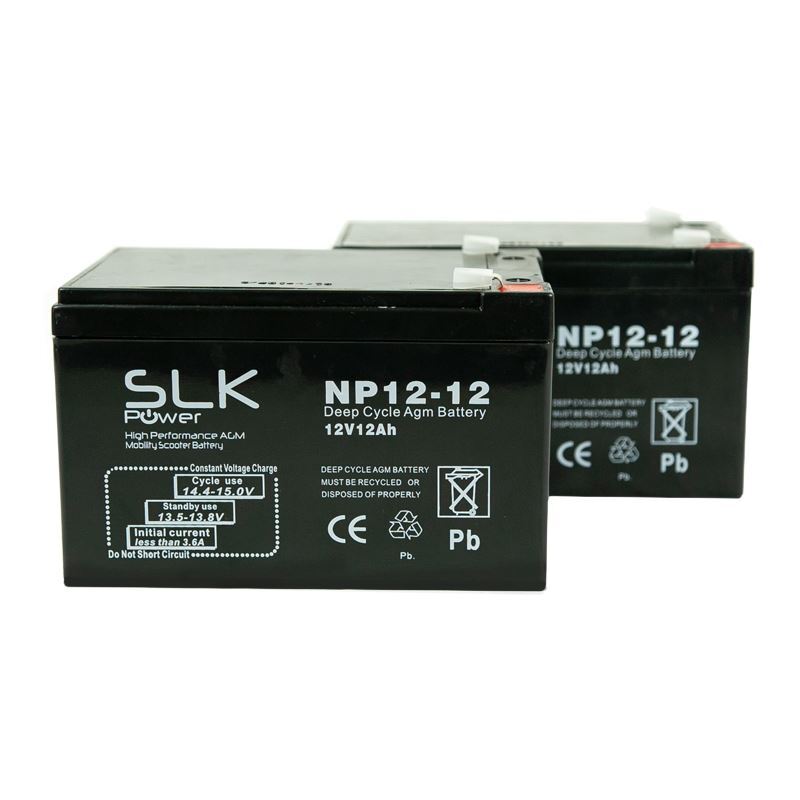 2 x 12v 12AH SLK POWER PRIDE APEX LITE MOBILITY SCOOTER BATTERIES | eBay