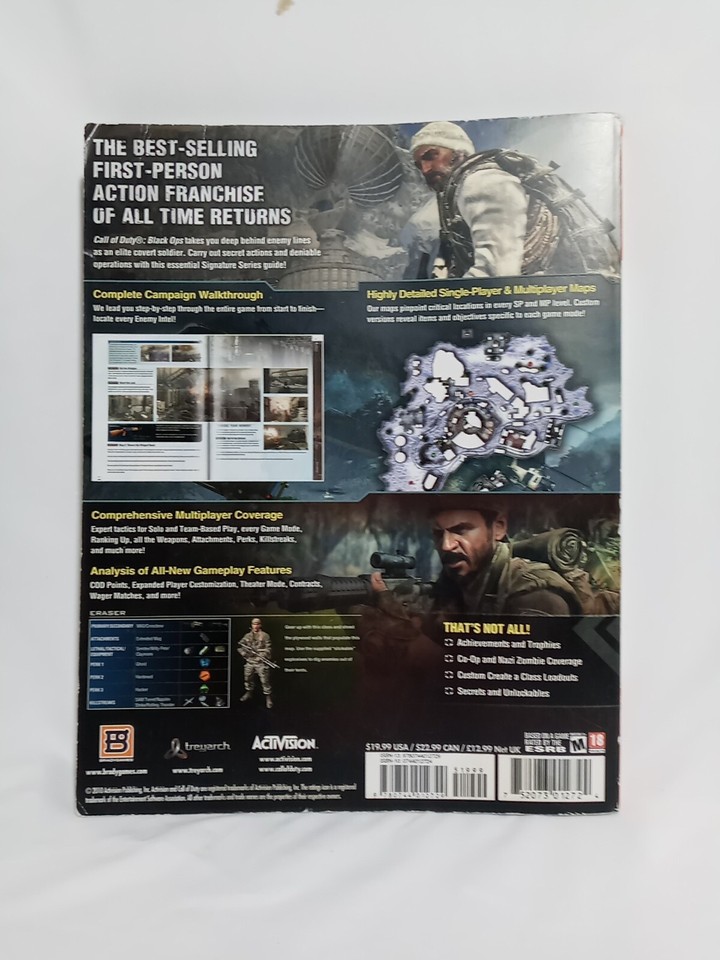 Strategy Guide Call of Duty Black Ops Book Activision Signature Series ...