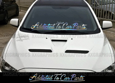 Addicted To Car Parts Windshield Decal Sticker Oil Slick JDM Banner ...