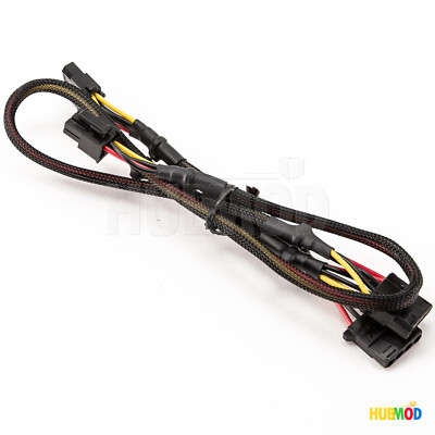 Genuine Antec 6 Pin to 3 Molex 4 Pin IDE Driver Power Supply Modular ...