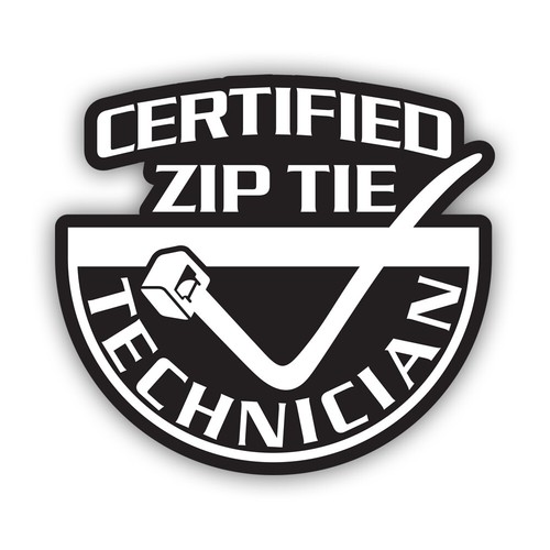 Certified Zip Tie Technician Sticker Decal - Weatherproof - jdm euro ...