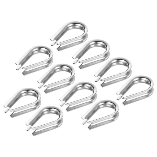 6mm 1/4 Inch Wire Rope Thimble 10Pcs Cable Thimbles 304 Stainless Steel ...