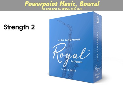 Rico Royal Eb Alto Sax Reeds Box of 10 # 2 Strength *Royal by D'Addario ...