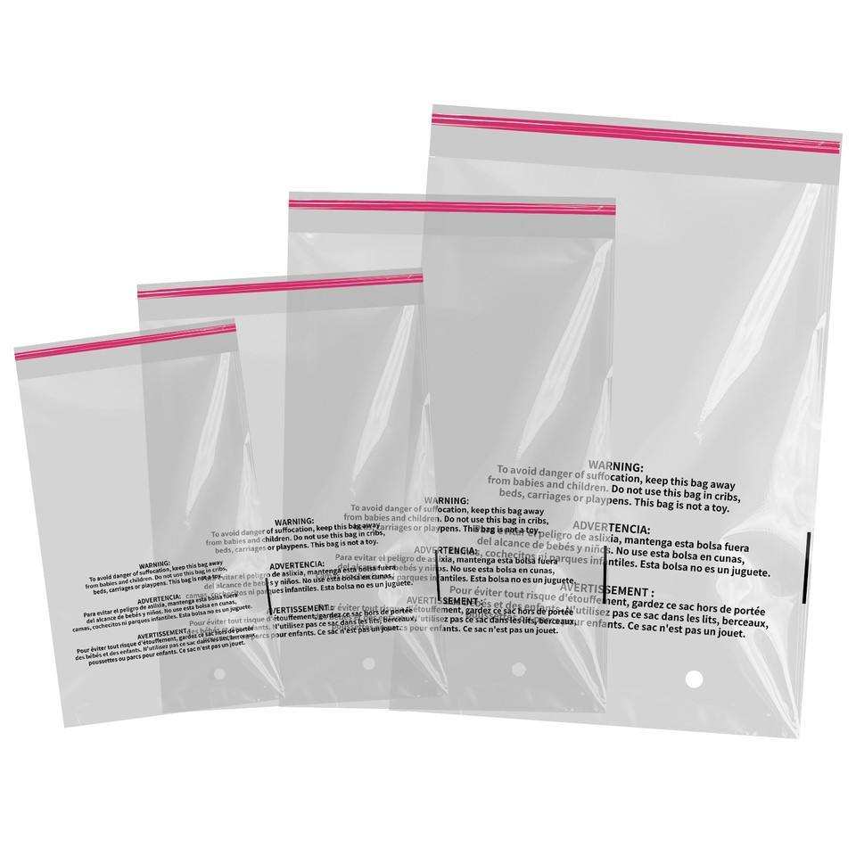 Clear Poly Bags with Suffocation Warning 6x9,9x12,10x13,11x14,12x15 ...