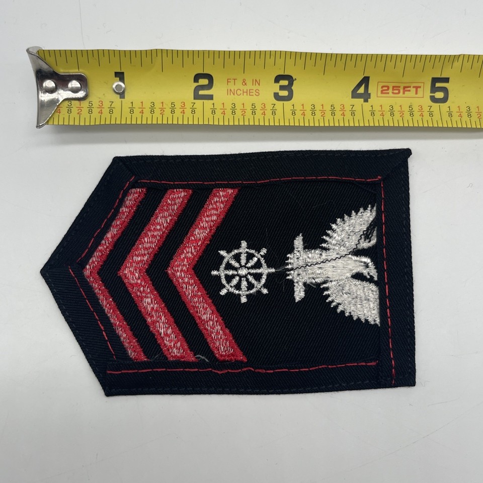U.S. Military Navy 1st Class Petty Officer Quartermaster Rank Patch Red ...