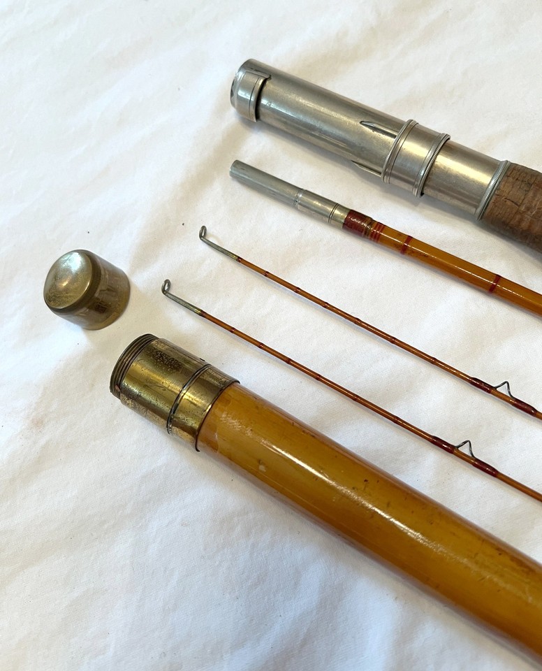 H. L. LEONARD & MILLS Antique Bamboo Fly Rod 9' #4 WT. circa 1923 RARE ...