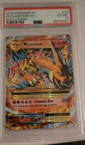 Mega Charizard EX 13/108 Pokemon XY Evolutions Holo PSA 6 ENGLISH 2016 ...