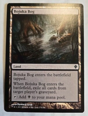 2013 Wizard Coast Magic The Gathering Commander Bojuka Bog Land 278 ...