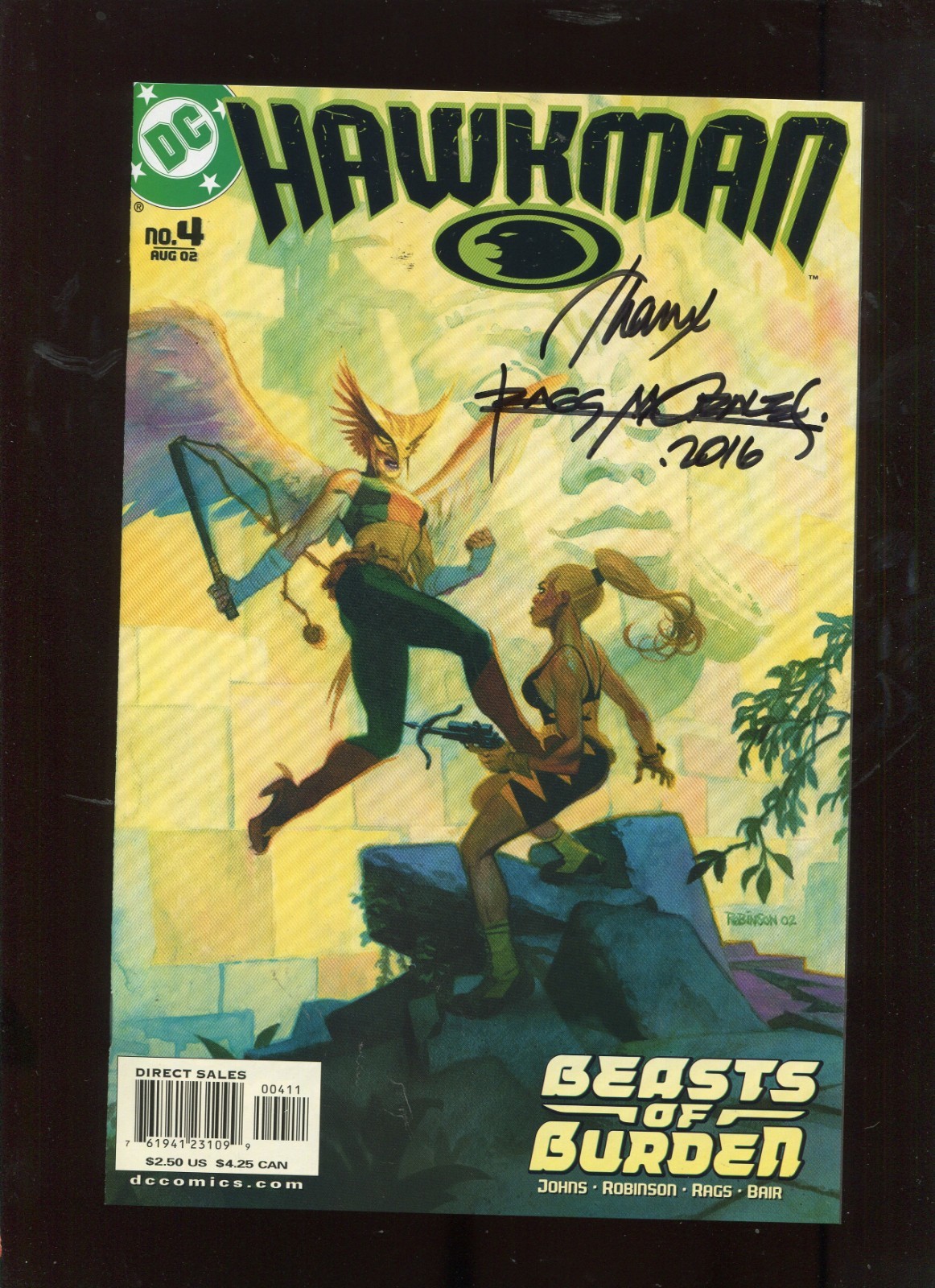 HAWKMAN #4 (9.2) SIGNED BY RAGS MORALES | eBay